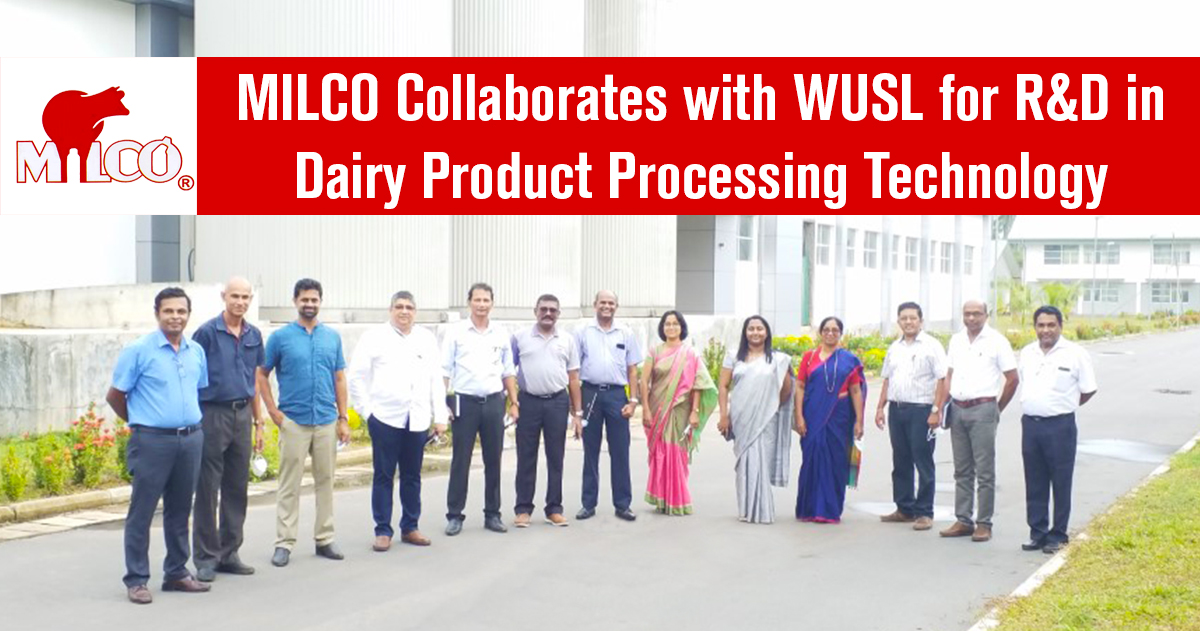 MILCO Collaborates with WUSL for R&D in Dairy Product Processing ...